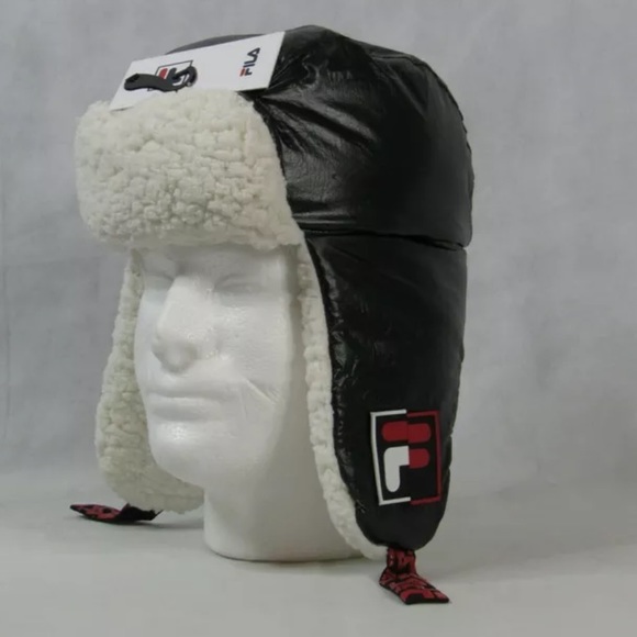 Fila | Accessories | Fila Alpine Puffer Ear Flap Hat Black Furry | Poshmark